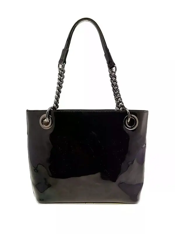 Dkny Tote Bag With Chain Handles - Black