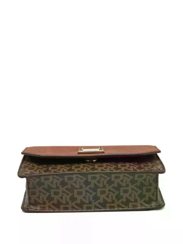 Dkny Monogram Pattern Crossbody Bag - Brown