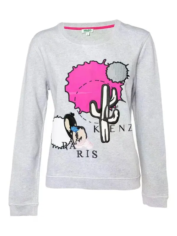 Kenzo Embroidered Sweatshirt - Grey