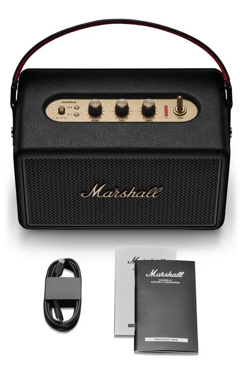 Marshall Kilburn Iii Portable Bluetooth® Speaker - Black And Brass