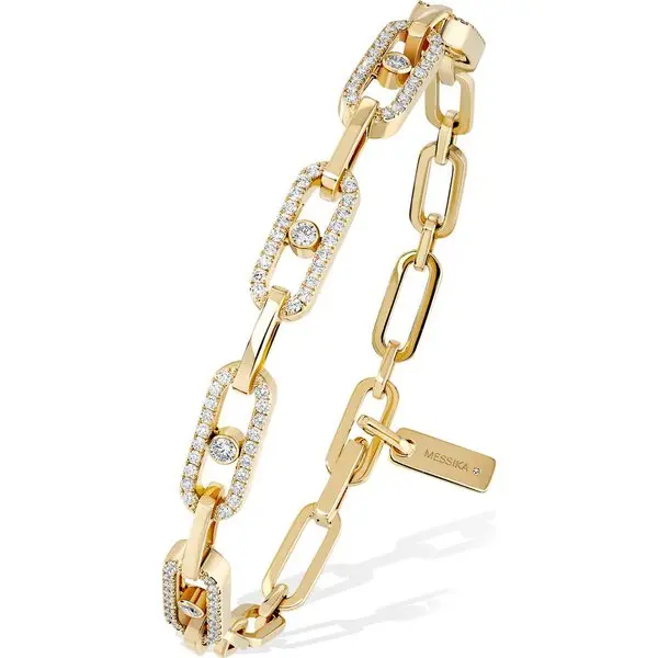 Messika Move Link Diamond Rivière Bracelet - Yellow Gold
