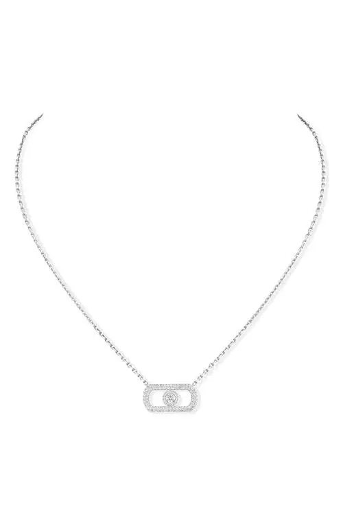 Messika So Move Diamond Pendant Necklace - White Gold