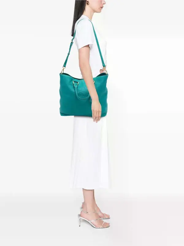 Prada Vitello Daino Canapa Logo Open Convertible Tote Satchel