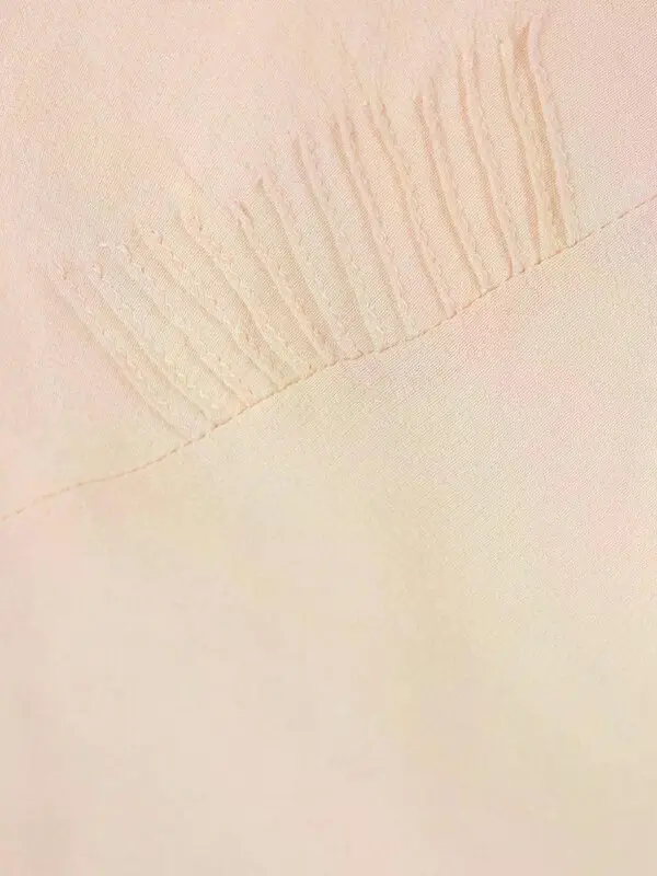 Miu Miu Marocain Crepe And Ribbed Jersey Polo Top