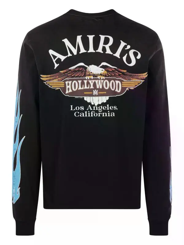 Amiri Eagle Flames Long-sleeves Graphic T-shirt