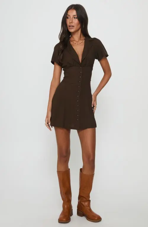 Princess Polly Pique Mini Shirt Dress