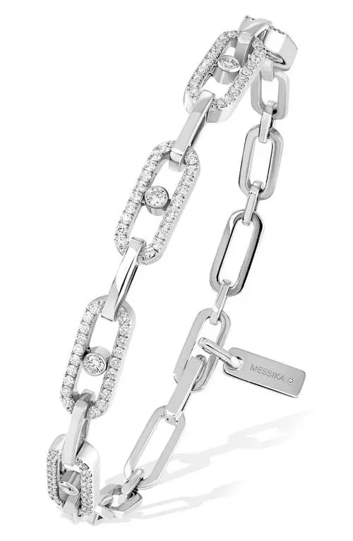 Messika Move Link Diamond Bracelet - White Gold