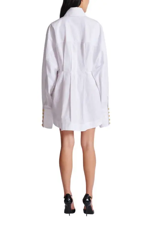 Balmain Cotton Poplin Shirt Dress
