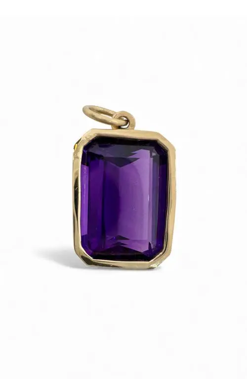 LESLIE PAIGE Emerald Cut Amethyst Charm - Violet