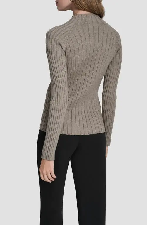 Dkny Cord Detail Ribbed Sweater - City Taupe