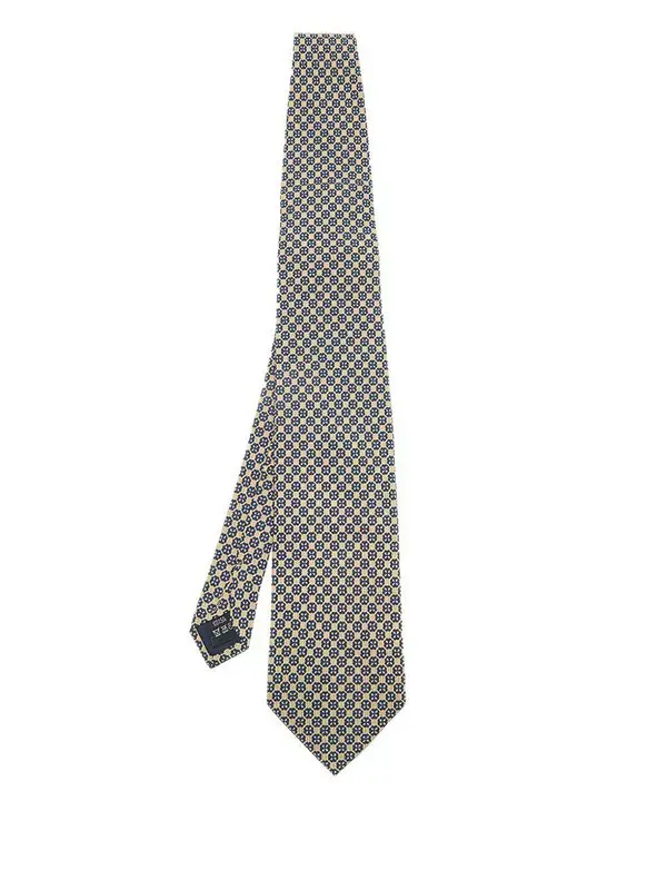 Dunhill Floral-pattern Silk Neck Tie - Neutrals