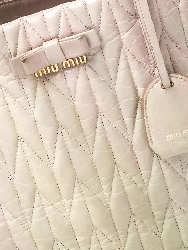 Miu Miu Matelassé Leather Tote