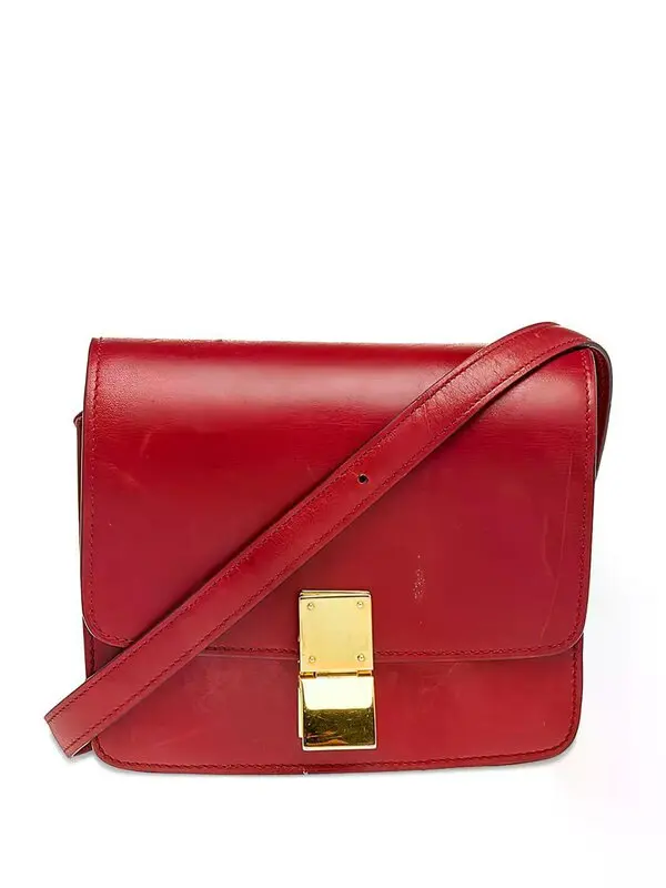 Celine Classic Box Shoulder Bag - Red