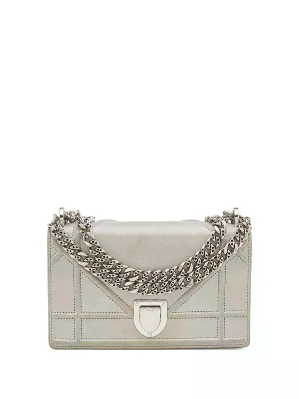 Dior Diorama Leather Crossbody Bag - Grey