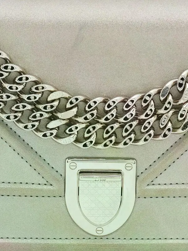 Dior Diorama Leather Crossbody Bag - Grey