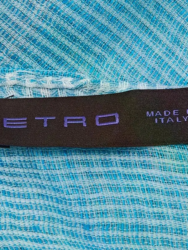 Etro Grid-pattern Silk Scarf