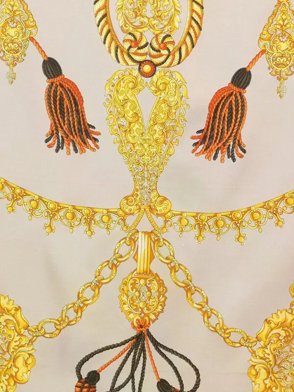 Celine Tassel Print Silk Scarf