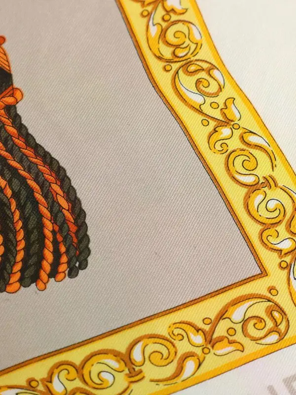 Celine Tassel Print Silk Scarf