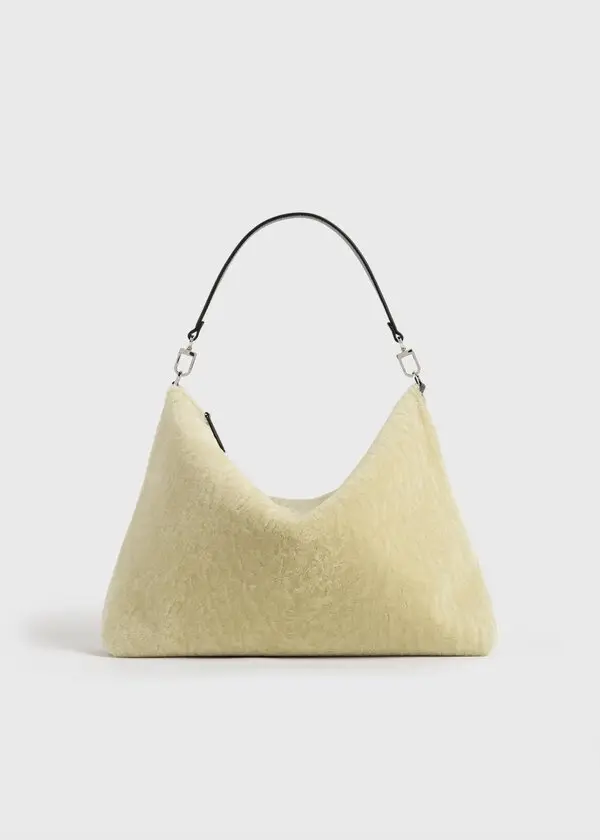 TOTEME Medium Bevel Shearling Shoulder Bag