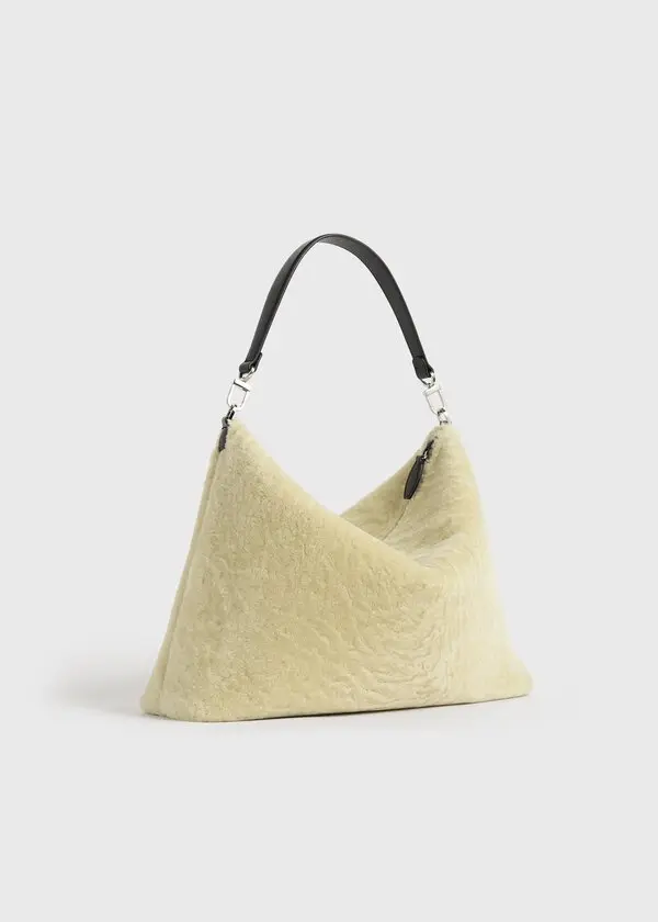 TOTEME Medium Bevel Shearling Shoulder Bag