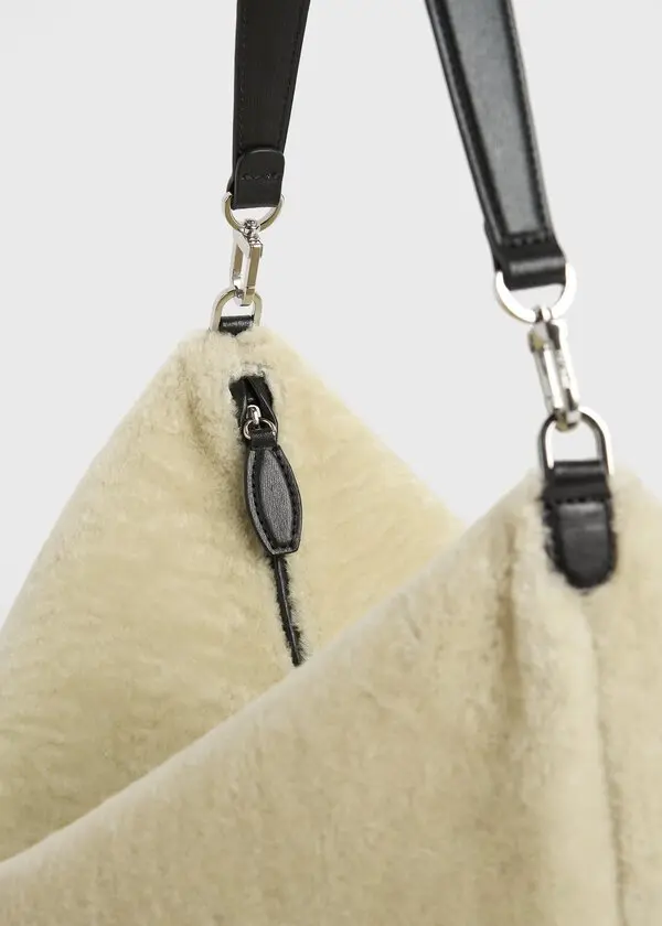 TOTEME Medium Bevel Shearling Shoulder Bag