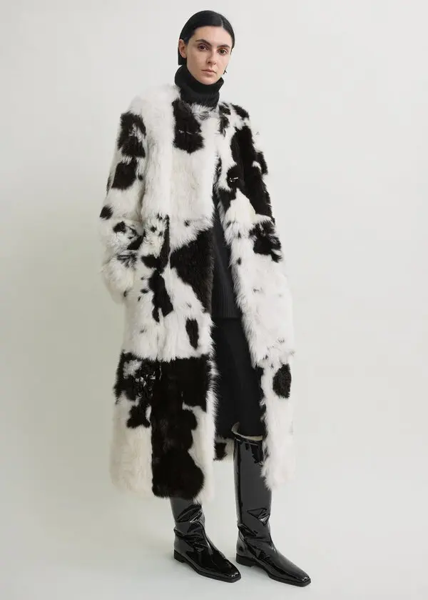 TOTEME Shearling Coat - Black