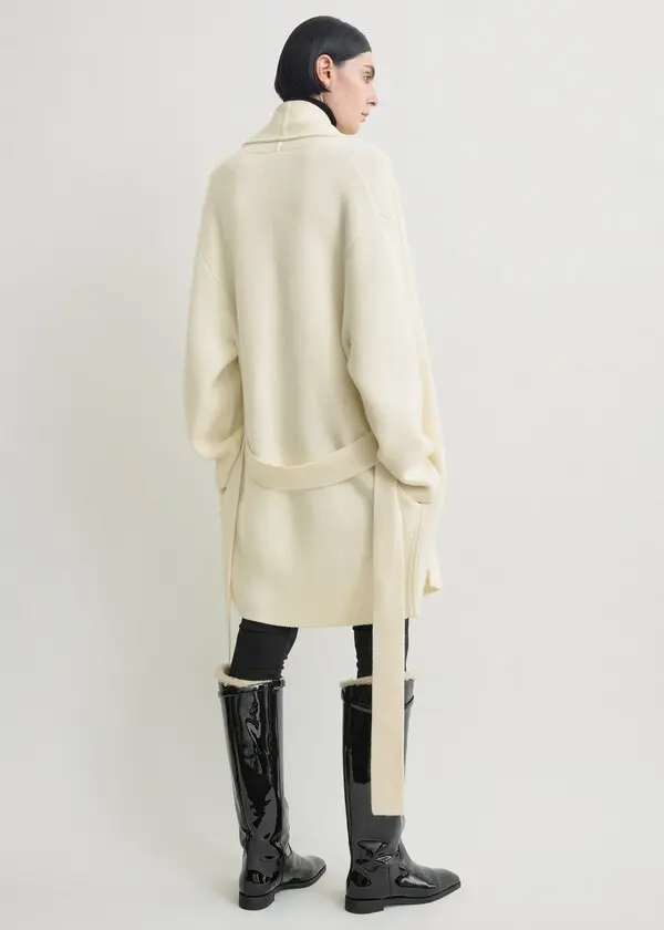 TOTEME Shawl-lapel Cashmere-wool Robe - Ecru
