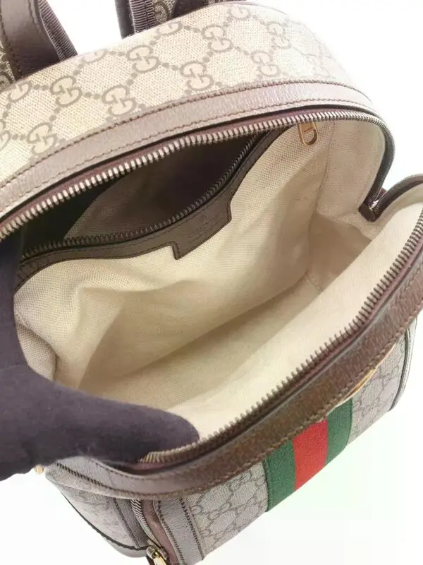 Gucci Small Gg Supreme Ophidia Web Backpack