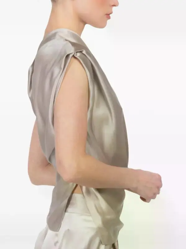 THE SEI Asymmetric-lapel Top - Neutrals