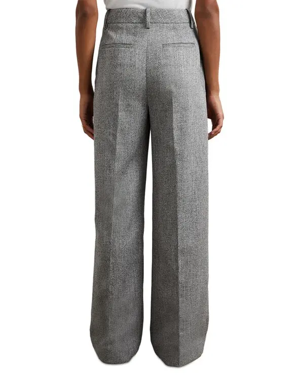 REISS Darlton Textured Wide Leg Trousers