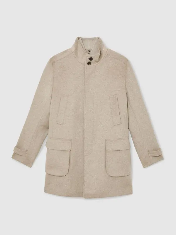 REISS Atelier 100% Cashmere Hybrid Overcoat With Removable Gilet