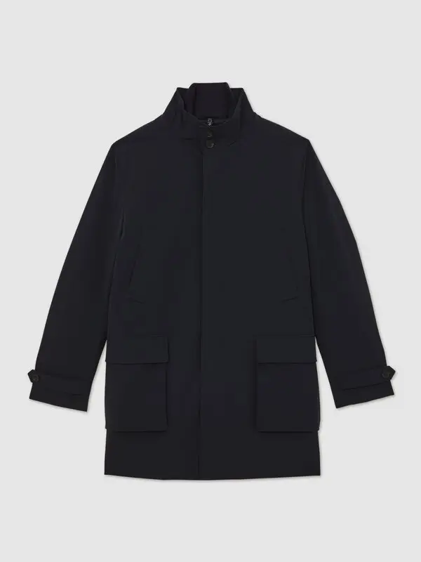 REISS Atelier 100% Cashmere Hybrid Overcoat With Removable Gilet
