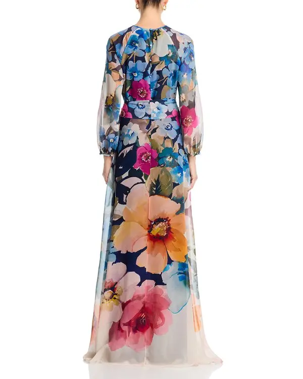 Rickie Freeman For Teri Jon Chiffon Maxi Dress