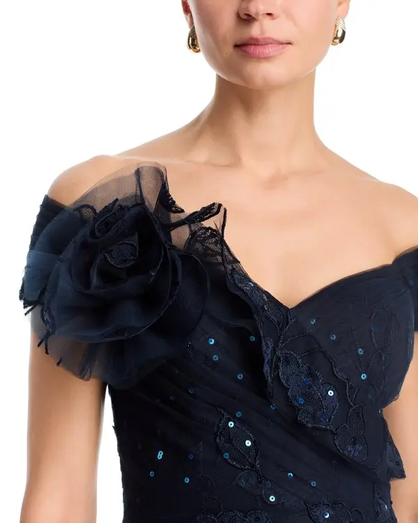satin lace up formal dress Tina Holly Couture TE001 Navy Blue Satin Lace Up Back Formal Dress Navy / 24 AUS main image 1