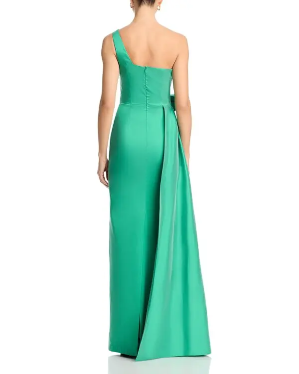 Rickie Freeman For Teri Jon Taffeta One Shoulder Gown