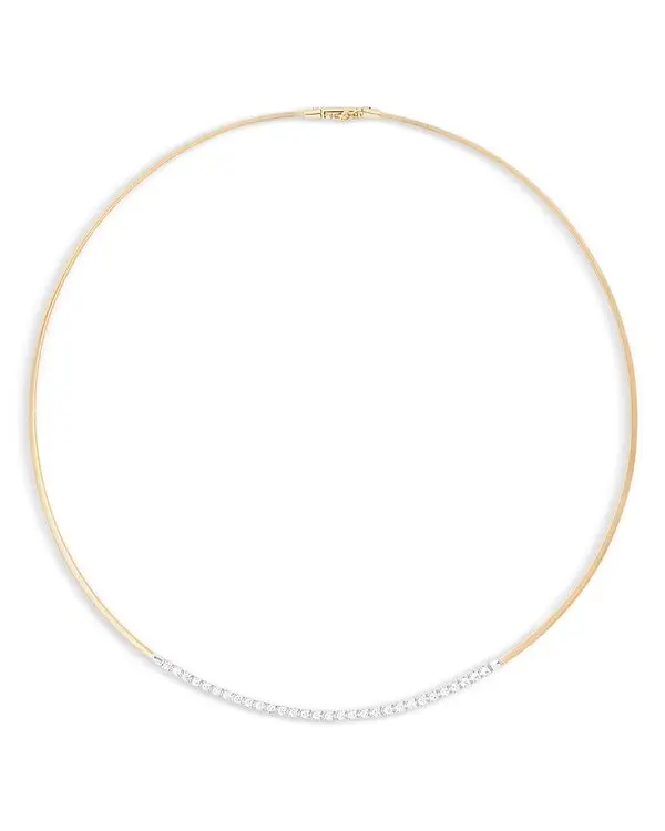 Marco Bicego 18k Yellow Gold Masai Diamond Collar Necklace - White/gold