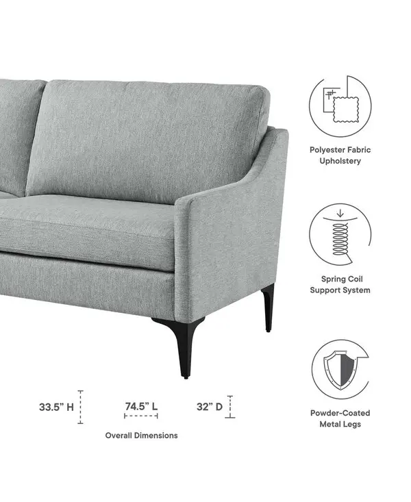MODWAY Corland Upholstered Fabric Sofa
