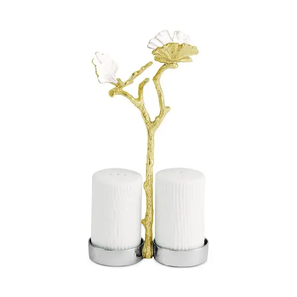 Michael Aram Butterfly Gingko Gold Tone Salt & Pepper Shaker Set - No Color