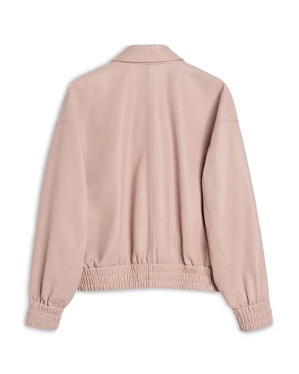 JIL SANDER Leather Bomber Jacket