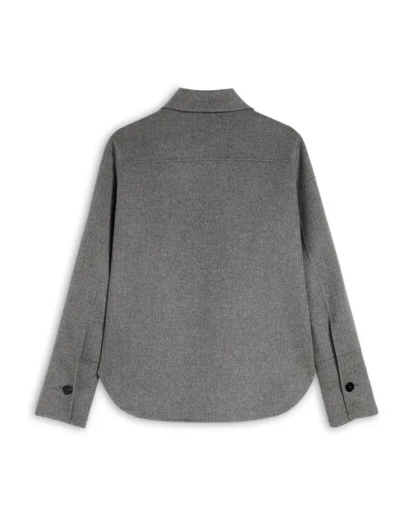 JIL SANDER Cashmere Shirt Jacket - Pebble