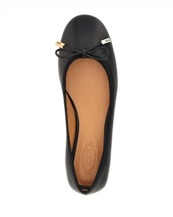 TOD'S Leather Ballet Flats - Black