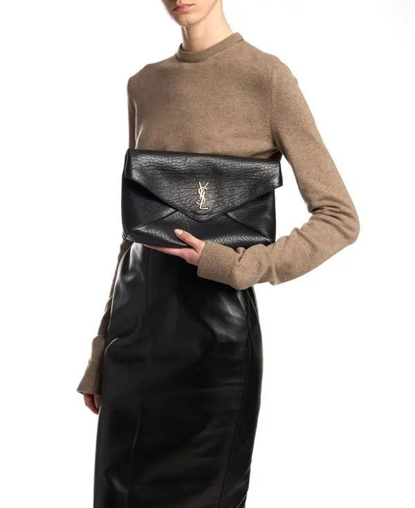 Saint Laurent Cassandre Large Pouch On Chain