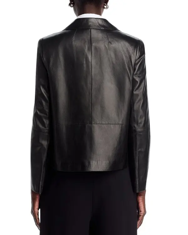 Lafayette 148 New York Patch Pocket Leather Jacket