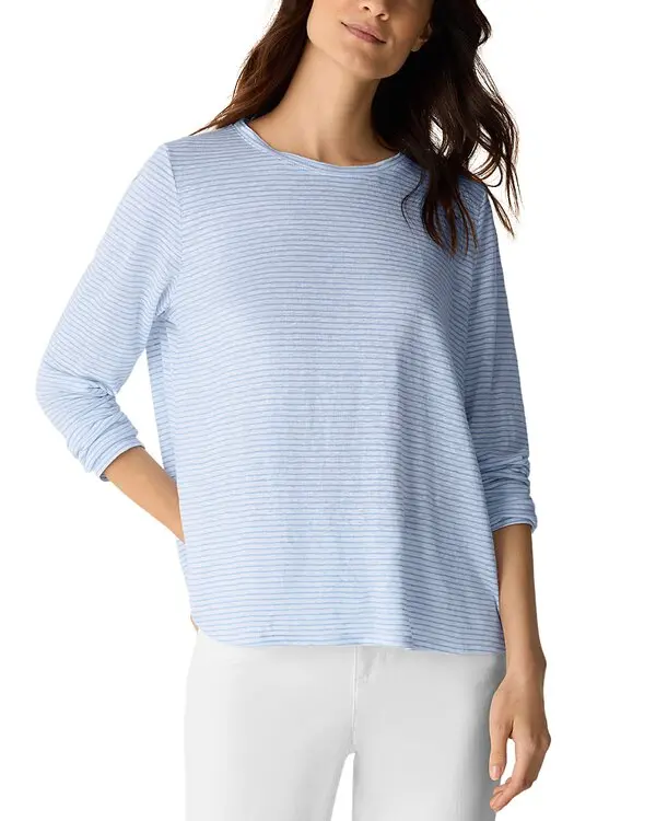 Eileen Fisher Crewneck Long Sleeve Tee - Sky Light