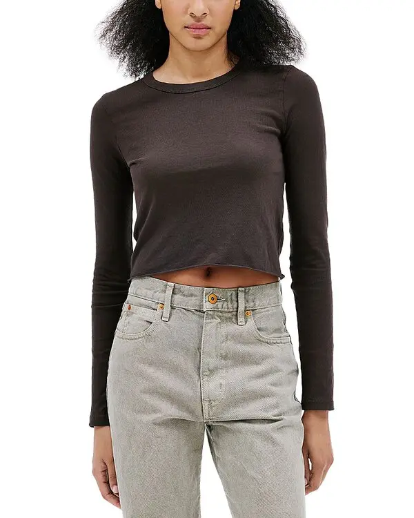 SLVRLAKE Baby Long Sleeve Cropped Tee