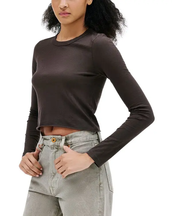 SLVRLAKE Baby Long Sleeve Cropped Tee