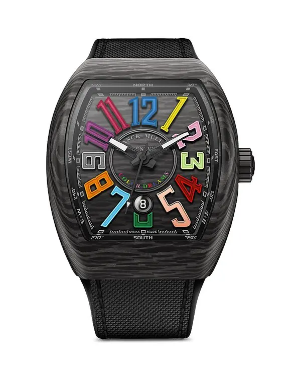 Franck Muller Vanguard Classic Carbon Watch - Black/black