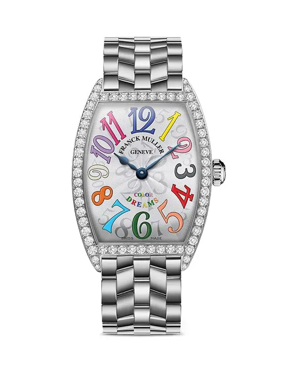 Franck Muller Cintree Curvex Color Dreams Watch, 45mm X 32mm - White/silver