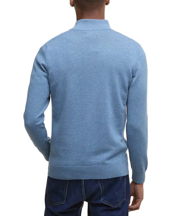 Barbour Cotton Half Zip Knitted Sweater - Bluestone