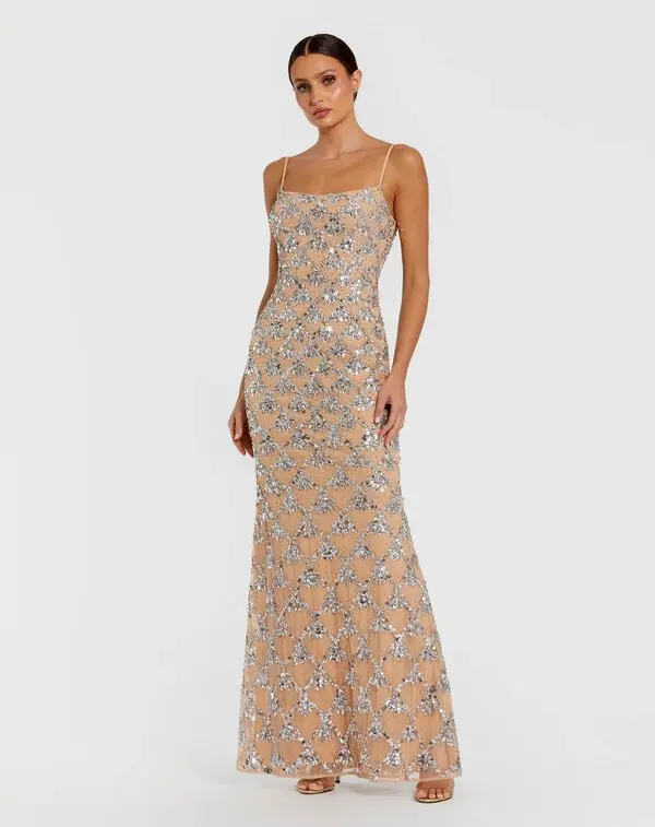 Mac Duggal Embellished Sleeveless Gown